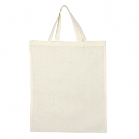 Esfera Azul - Saco de pano cru com asas curtas 130gr